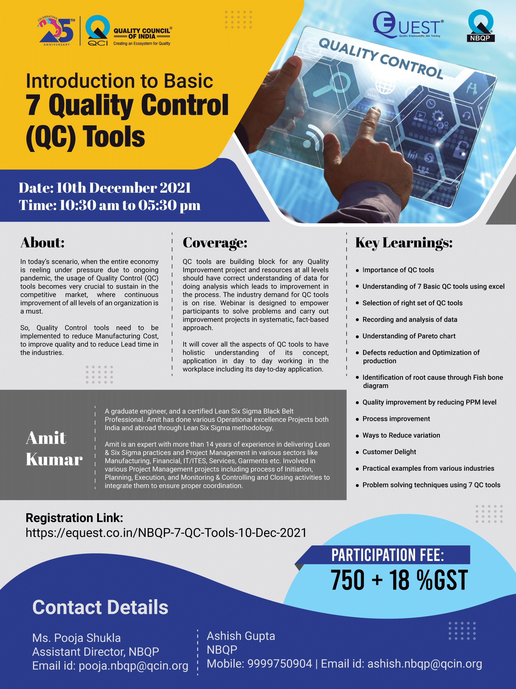 Upcoming Training Programs from QCI - Consultants Consortium of Chennai