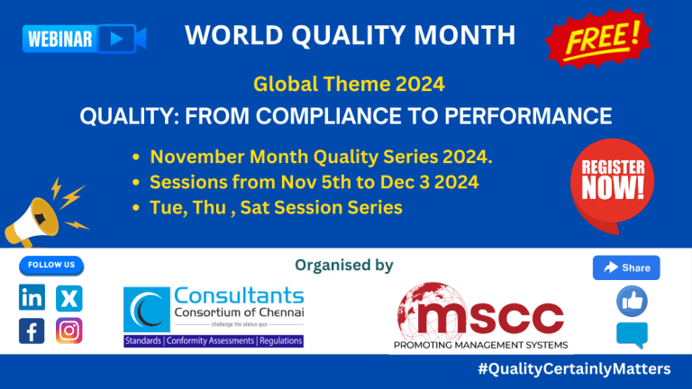 November Month Quality Series 2024 - Consultants Consortium of Chennai