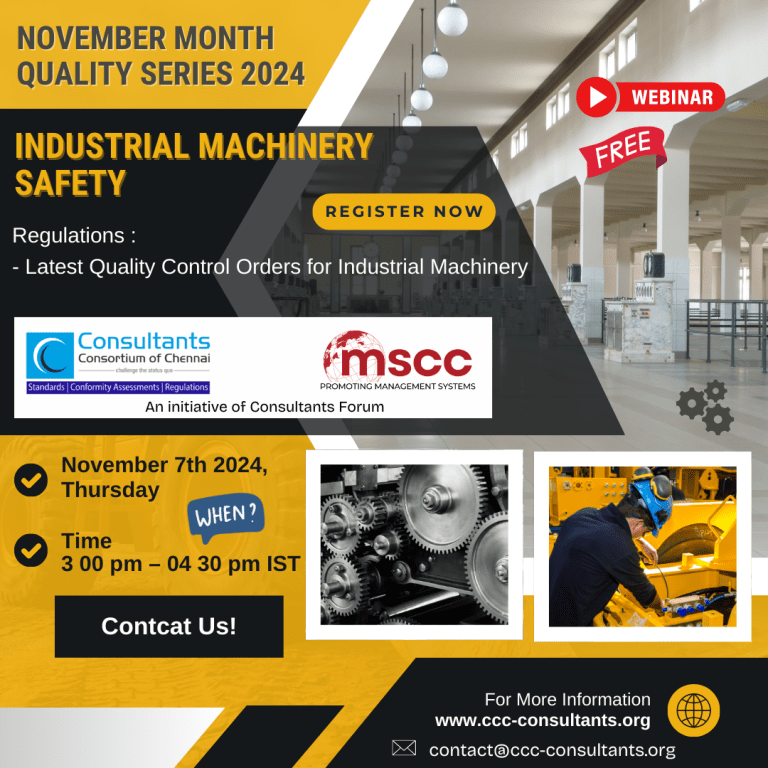 November Month Quality Series 2024 - Consultants Consortium of Chennai
