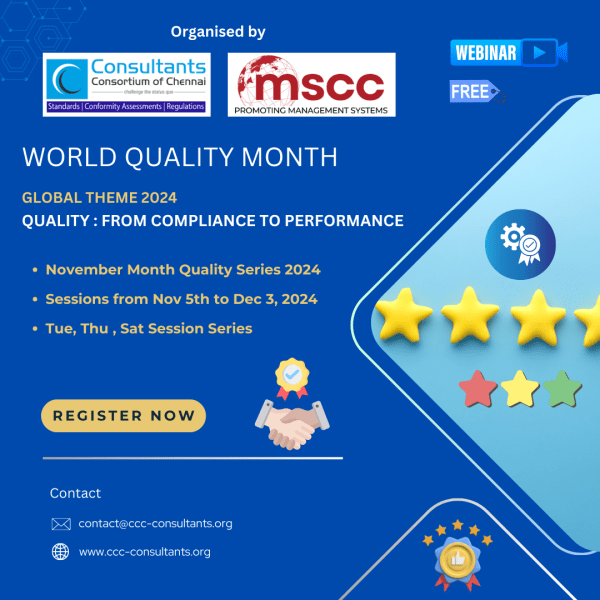 November Month Quality Series 2024 - Consultants Consortium of Chennai