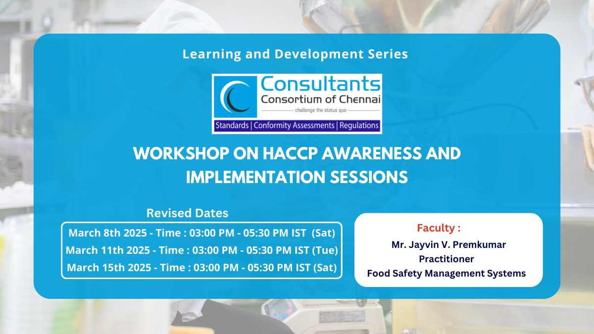 HACCP Workshop | Consultants Consortium of Chennai